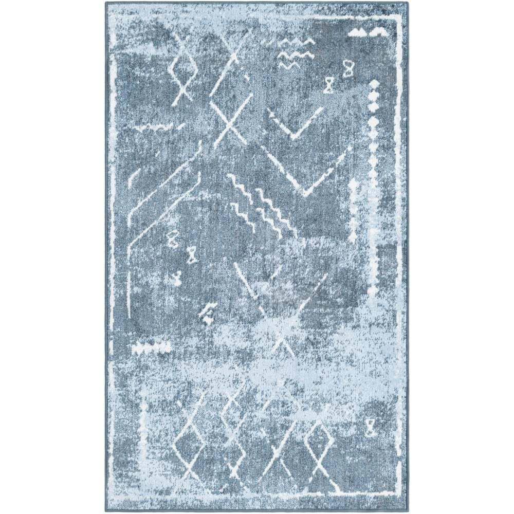 Unique Loom Kamala Washable Tribal Navy Blue 3 ft. 3 in. x 5 ft. 3 in ...