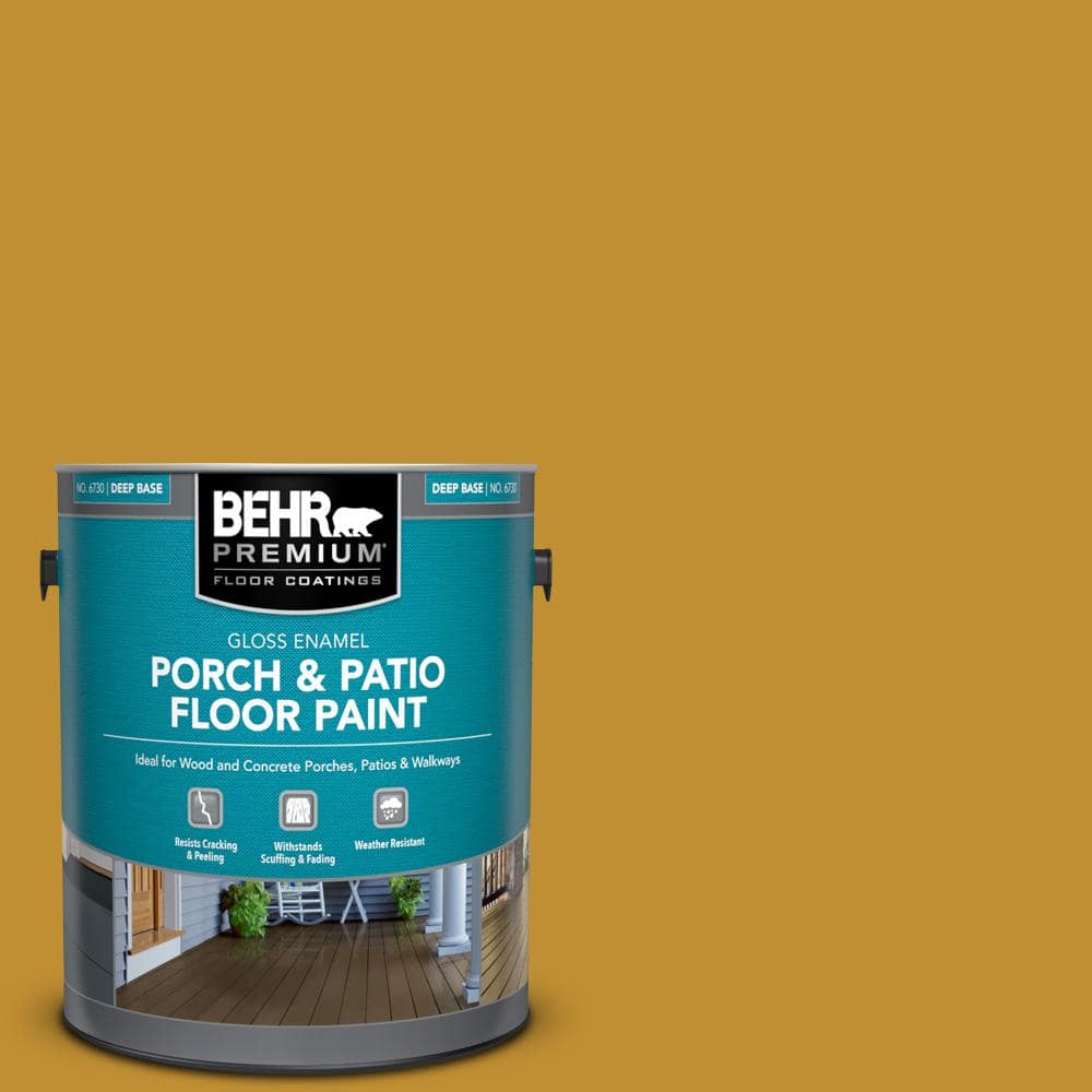 BEHR PREMIUM 1 gal. #M290-7 Turmeric Gloss Enamel Interior/Exterior ...