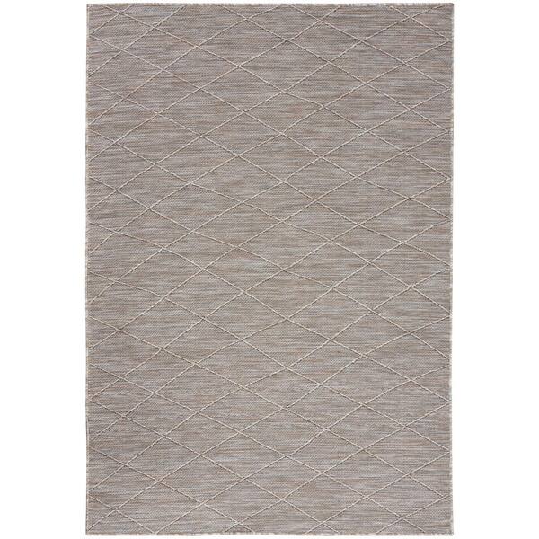 Nourison Practical Solutions Grey Mocha 7 ft. x 10 ft. Diamond ...