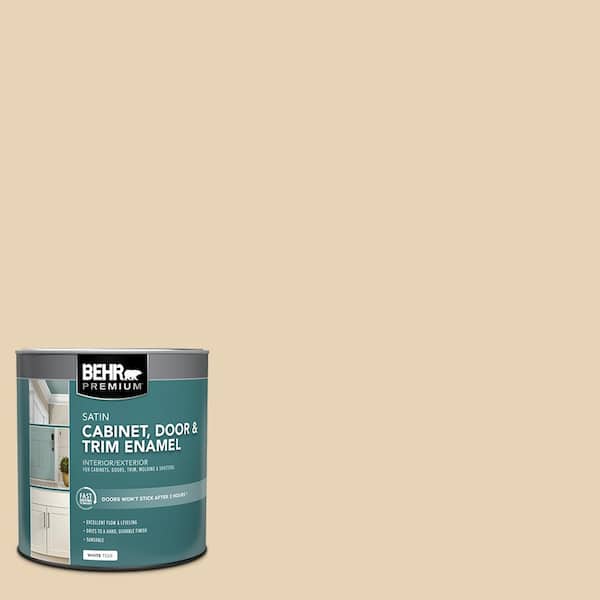 BEHR PREMIUM 1 qt. #PPU7-18 Sand Pearl Satin Enamel Interior/Exterior ...