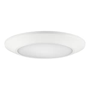 Commercial Electric 6-Pack 4 in. LED Surface Mount Downlight Flush Mount Disk Light Fixture, 800 ...