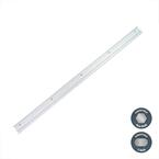 POWERTEC 48 in. Dual Track Rail Aluminum Combo T-Track and Miter Track ...