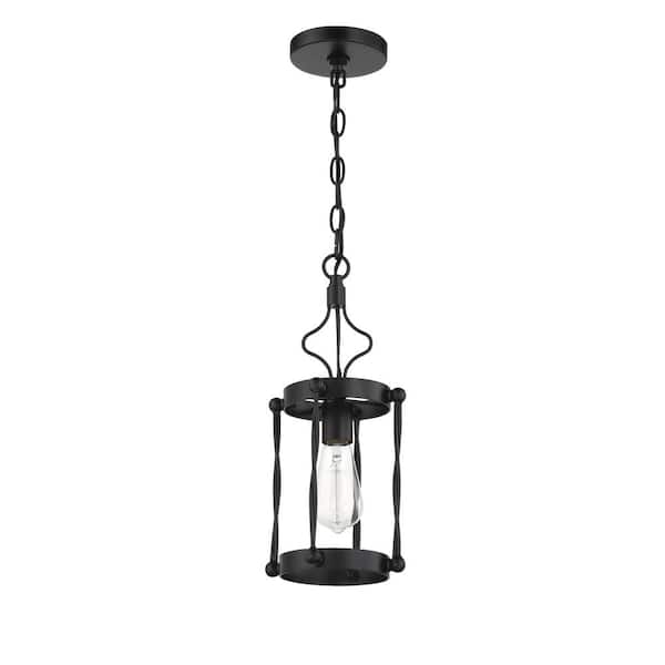 CRAFTMADE Jolenne 60-Watt 1-Light Flat Black Finish Dining/Kitchen ...