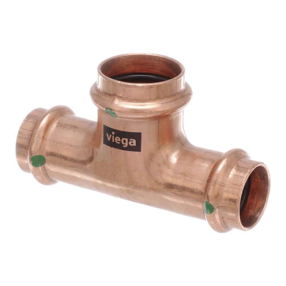 Viega ProPress 3/4 in. x 3/4 in. x 1 in. Press Copper Tee (5-Pack ...