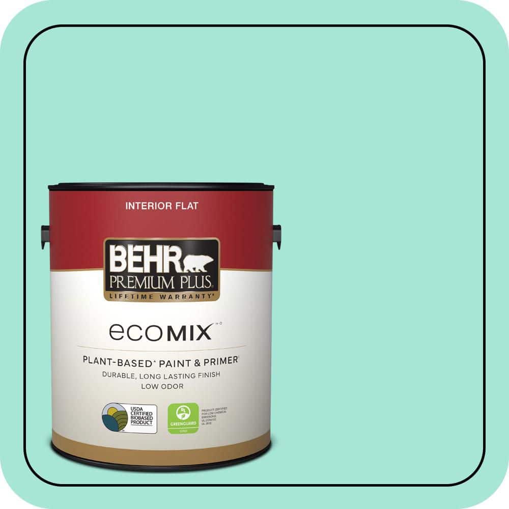 BEHR PREMIUM PLUS 1 gal. #480A-2 Botanical Tint Flat EcoMix Plant-Based ...