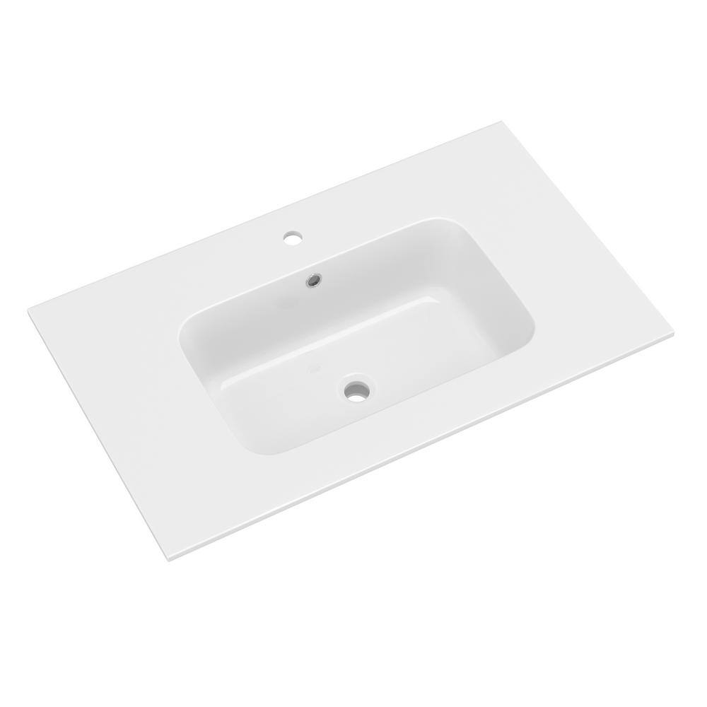 NTQ 36 in. W x 22 in. D Rectangular Single Sink Bathroom Vanity Top ...