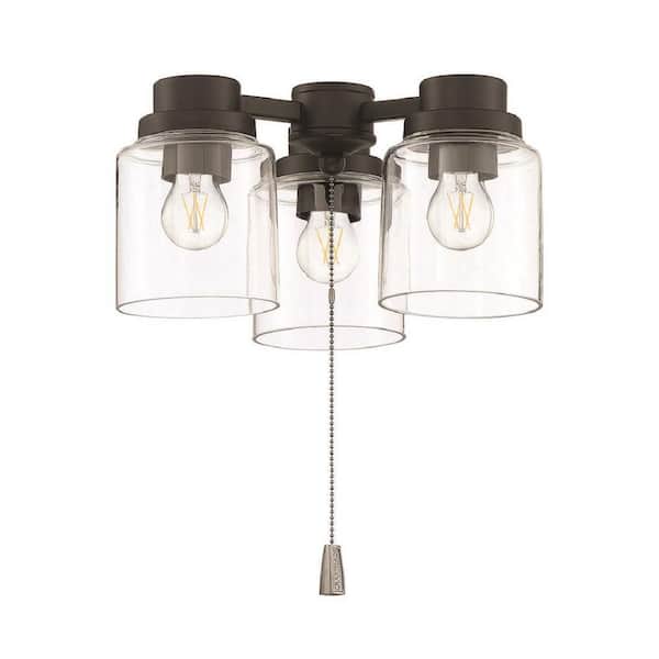 CRAFTMADE Unity 3-Light Indoor Flat Black Finish 3000K Universal LED ...
