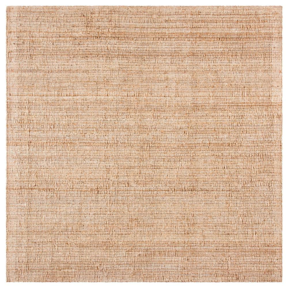 SAFAVIEH Natural Fiber Beige Doormat 3 ft. x 3 ft. Solid Color Gradient ...
