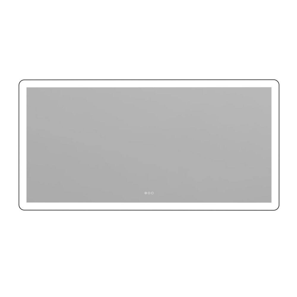 VANITYFUS 36 in. W x 72 in. H Rectangular Framed Anti-Fog LED Light ...