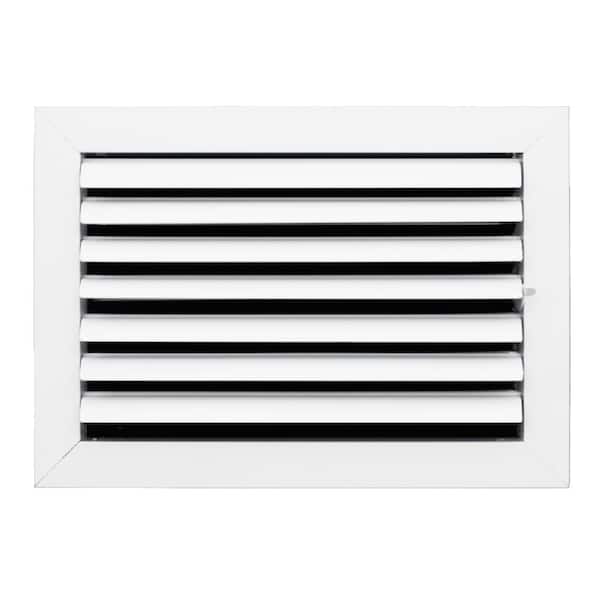 ACLAMINAIRE 12 in. x 8 in. 1-Way Aluminum Ceiling Diffuser in White L ...