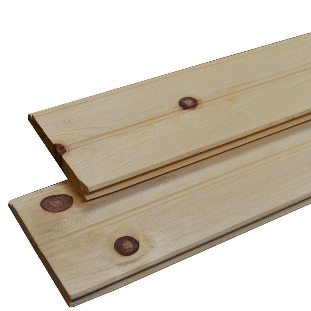 1 in. x 6 in. x 12 ft. #3 Pine WP4 Siding Board HD16P3WP412 - The Home ...