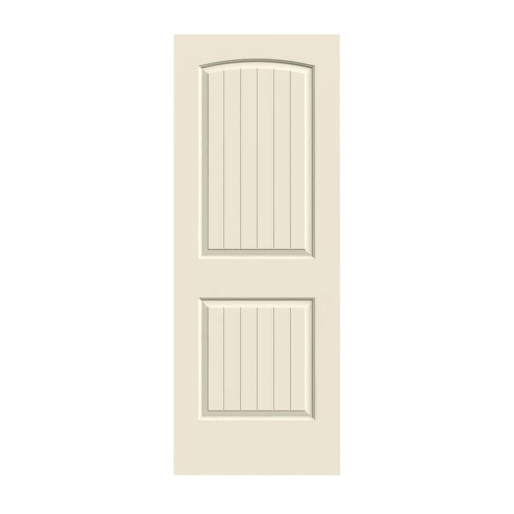 JELD-WEN 30 in. x 80 in. 2 Panel Santa Fe Primed Smooth Molded ...