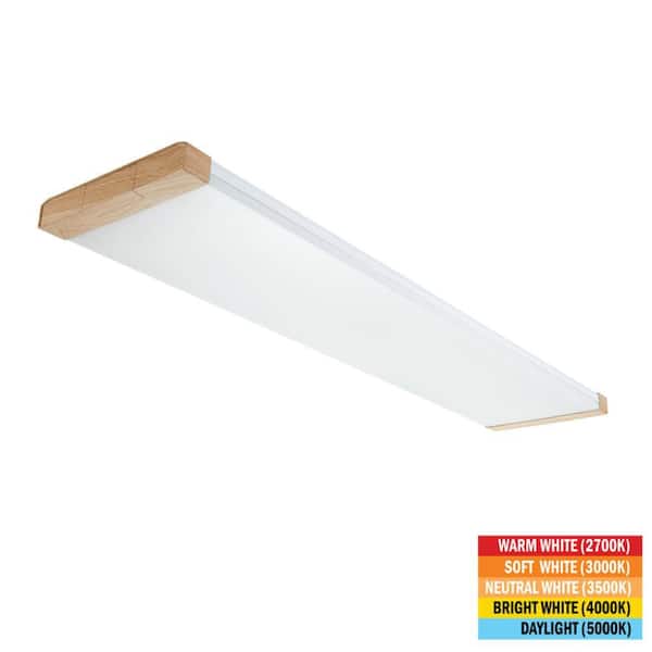 Commercial Electric 46 in. x 10 in. LED Flush Mount Ceiling Light ...