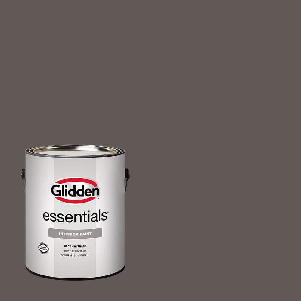 Glidden Essentials 1 gal. #PPG1007-7 Bark Flat Interior Paint PPG1007 ...