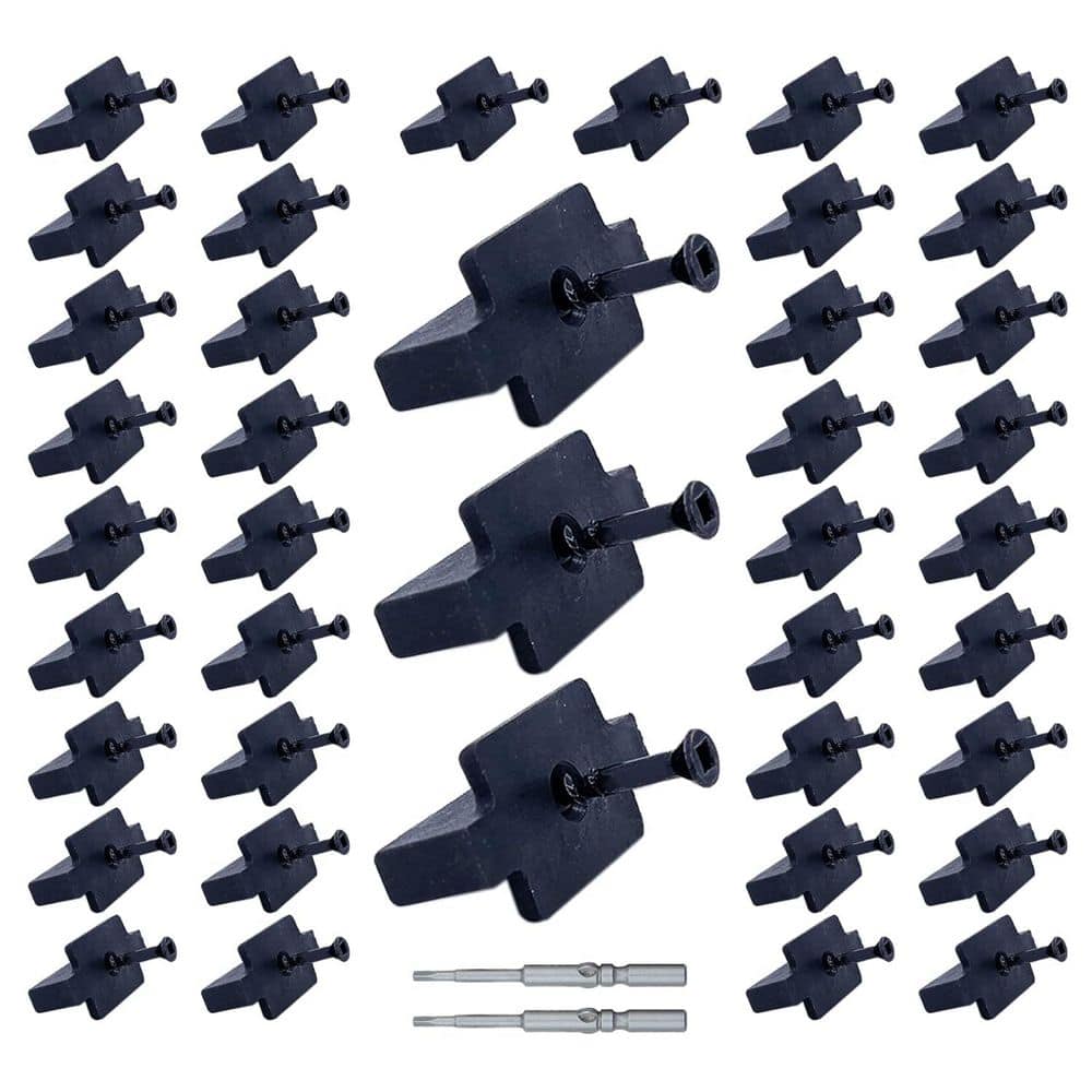 Afoxsos Nylon Black Hidden Fasteners Universal Decking Clips Preloaded ...