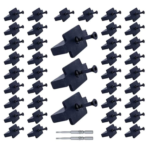 Afoxsos Nylon Black Hidden Fasteners Universal Decking Clips Preloaded ...
