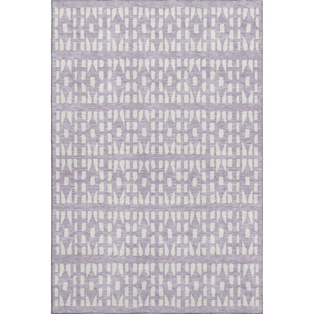Addison Rugs Mayfield Premium Machine Washable Abstract AMF963 Lavender ...
