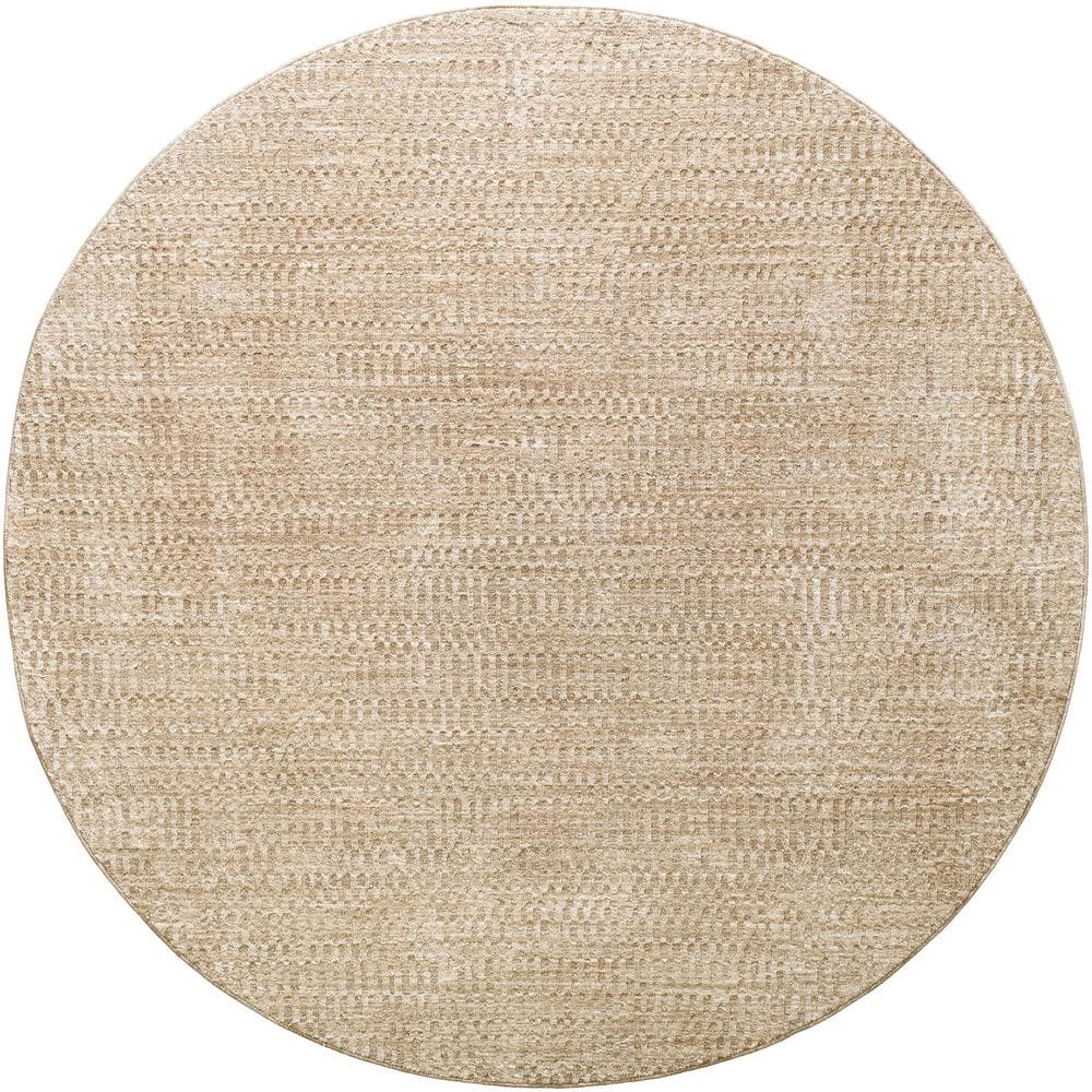 Livabliss Masterpiece Beige/Tan Traditional 5 ft. Round ft. Indoor Area ...