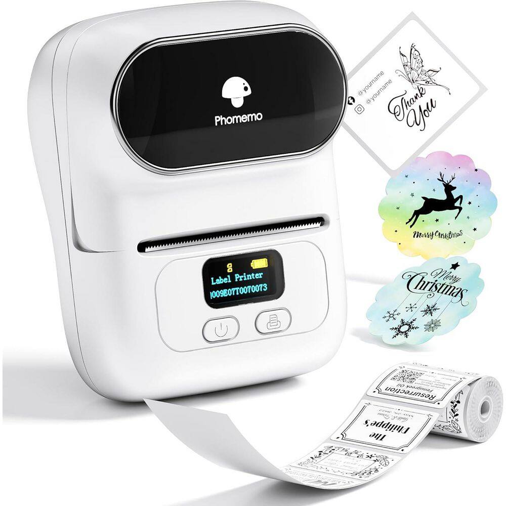 ACPO110WH White Thermal Label Maker For Barcode Logo M110-WH - The Home ...