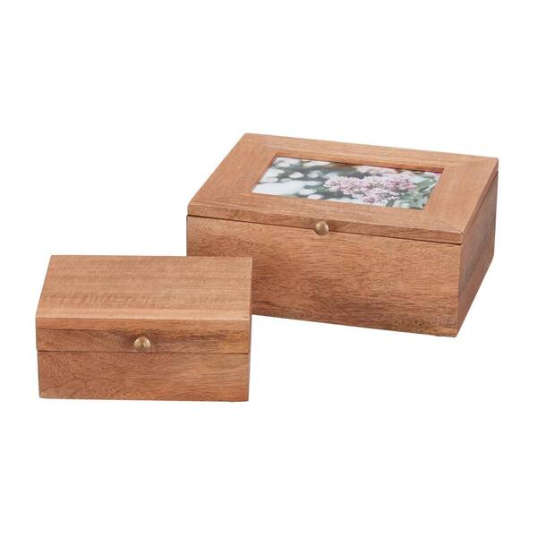 Home Decorators Collection Rectangle Wood Photo Nested Storage Box with ...