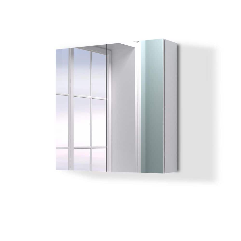 KINWELL 24 in. W x 24 in. H Square Surface Mount Medicine Cabinet with ...