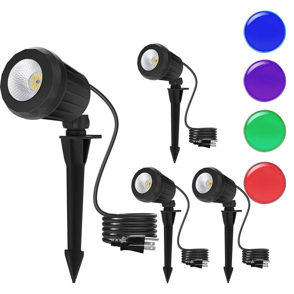 120V Black Plug in Outdoor IP67 Waterproof Spotlight with No Bulbs ...