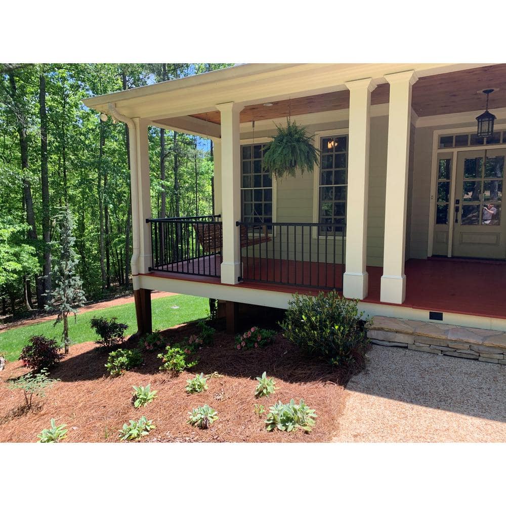 Buy Stanford 36 in. H x 72 in. W Textured Black Aluminum Railing Kit ...