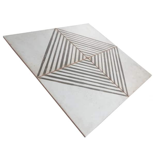 Merola Tile Kings Rombos Nero 8-3/4 in. x 8-3/4 in. Ceramic Floor and ...