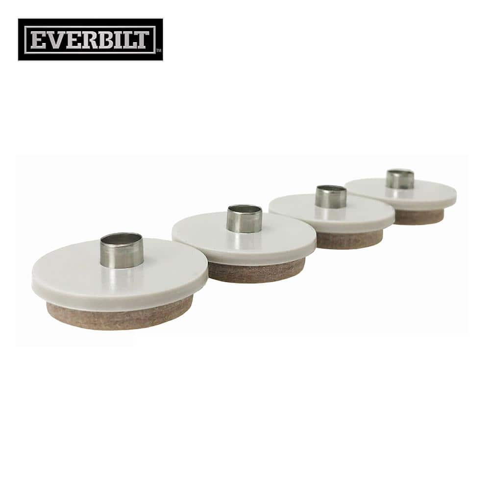 Everbilt 1-1/2 in. Beige Round Felt Pads Nail-On Furniture Glides for ...