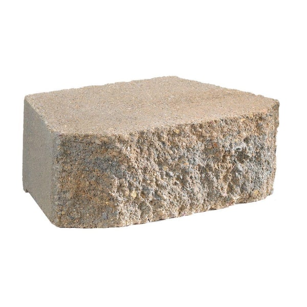 Anchor Windsor Stone 11.5 in. x 7 in. x 4 in. Tan/Gray Concrete ...