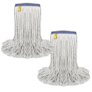 BISON LIFE 16 oz. Cut End String Mop Cotton Wet Mop Head Refill Natural ...