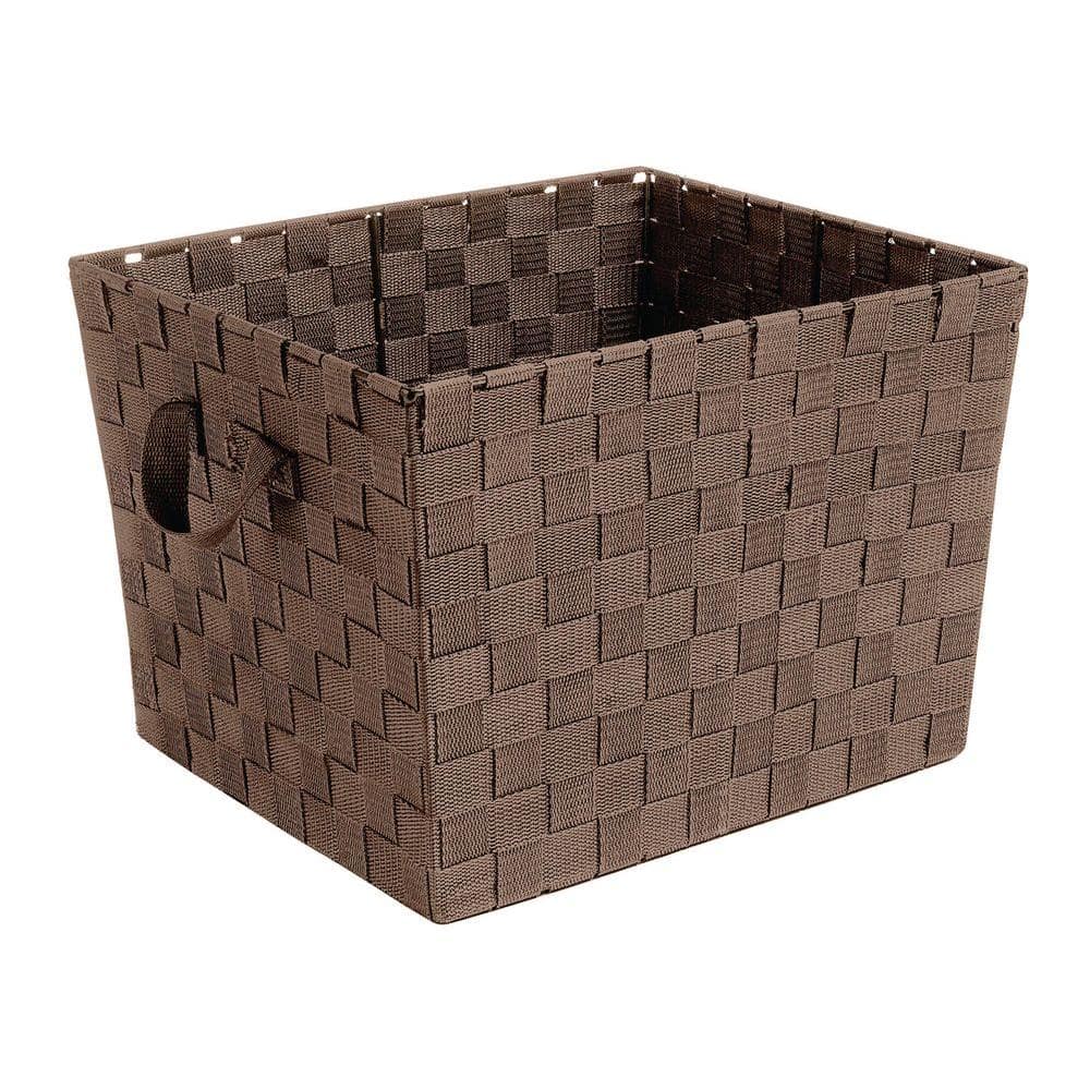 Whitmor 10 in. H x 15 in. W x 13 in. D Brown Metal Cube Storage Bin ...