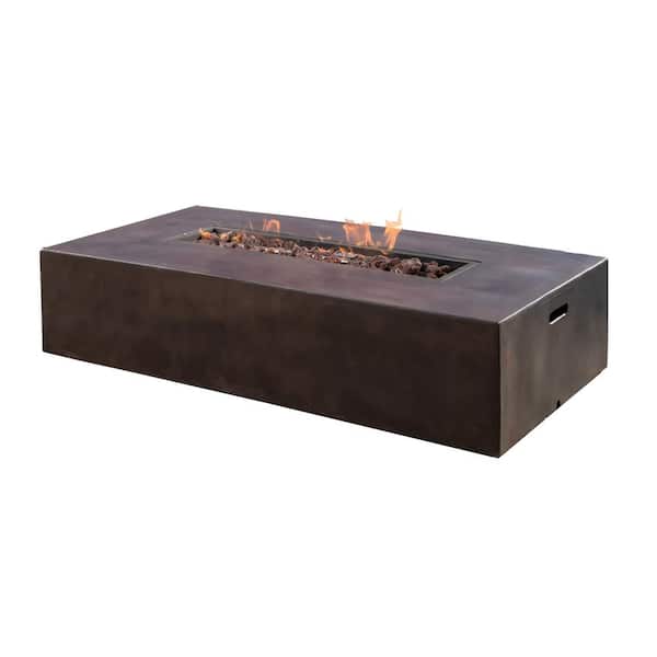 Royal Garden 56 in. Outdoor Rectangular Propane Fire Pit TM21RT56FPT1 ...