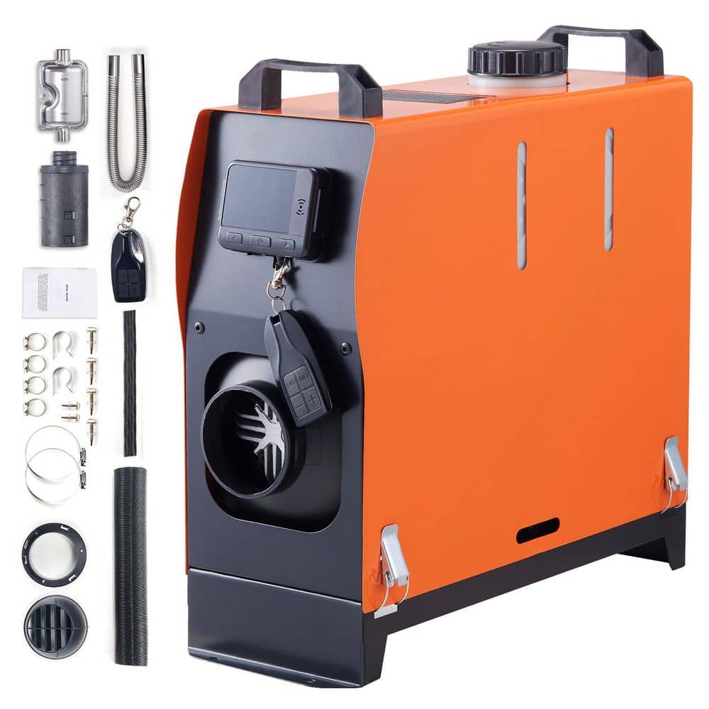 SKYSHALO Diesel Air Heater, 12-Volt 5-KW All-on-1 Diesel Heater with Remote Control and LCD, 5L ...