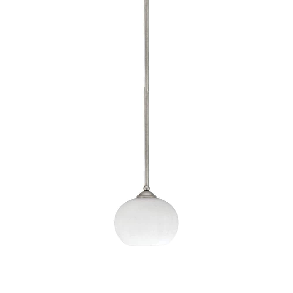 Clevelend 100-Watt 1-Light Graphite Pendant Mini Pendant Light with ...