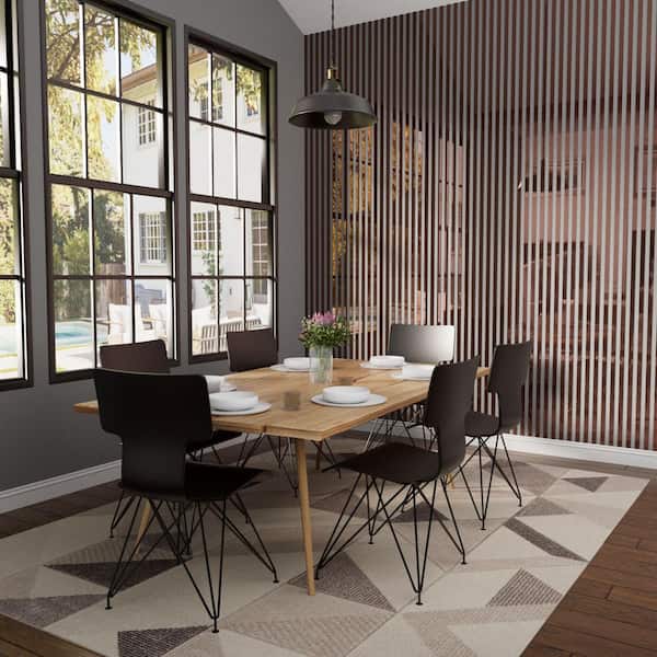 Ekena Millwork Adjustable Slat Wall 1/8 in. T x 1 ft. W x 4 ft. L Rose ...