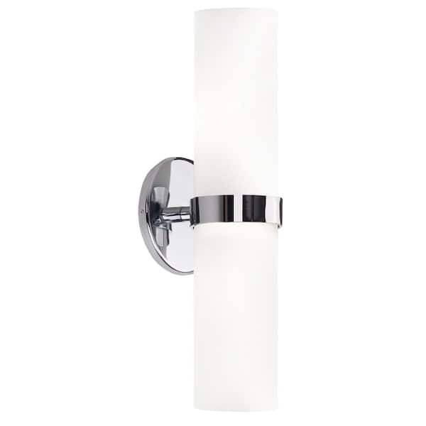 KUZCO Milano 15-in 1 Light 17-Watt Chrome Integrated LED Wall Sconce WS9815-CH - The Home Depot
