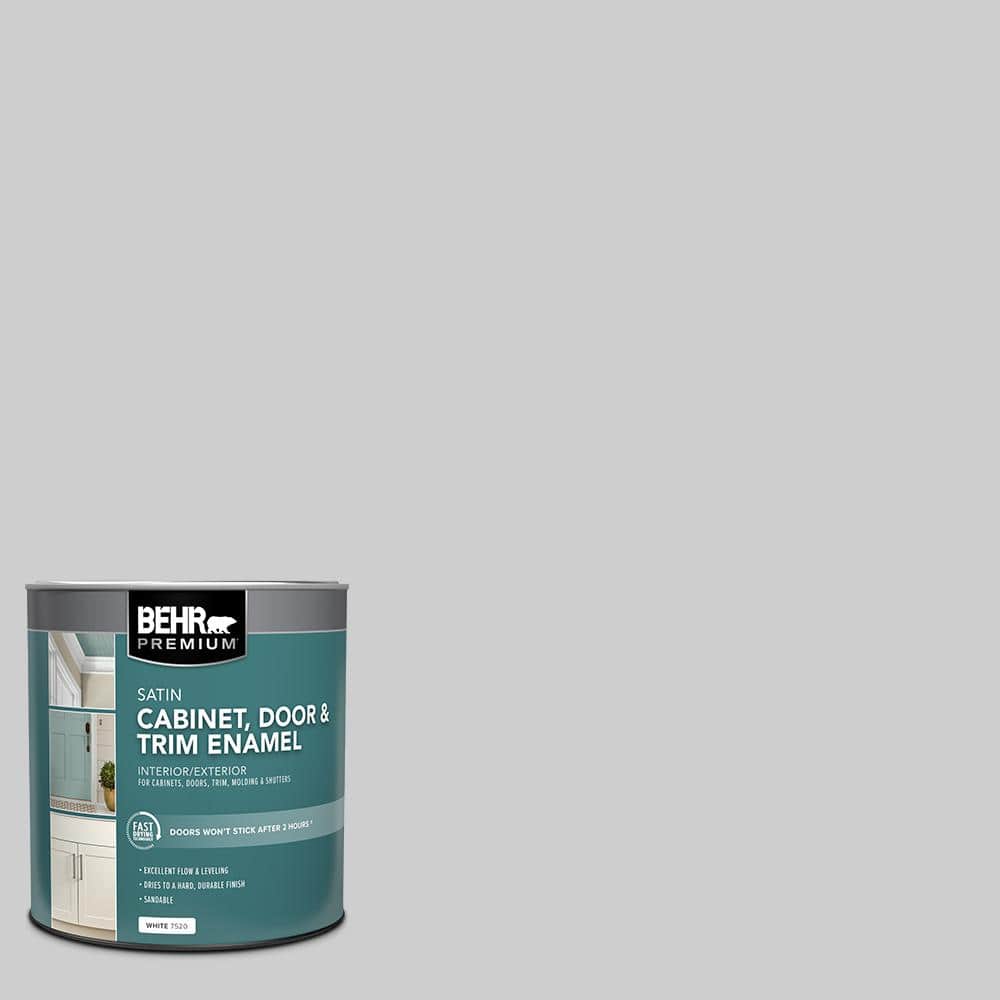 BEHR PREMIUM 1 qt. #770E-2 Silver Screen color Satin Enamel Interior ...