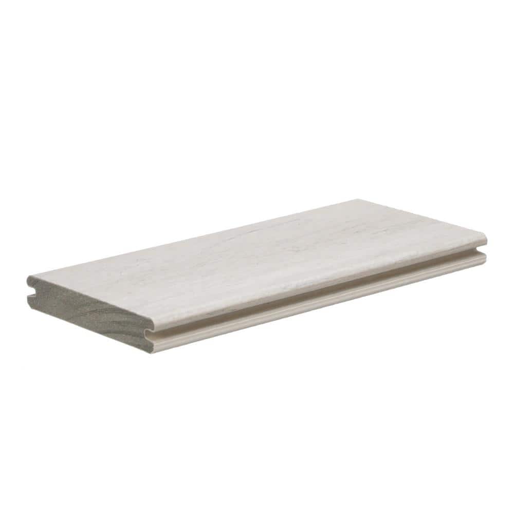 TimberTech Legacy 1 in. x 6 in. x 1 ft. Whitewash Cedar Grooved Edge ...