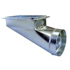 Master Flow 8 in. x 4 in. x 4 in. 90 Degree Register Box with Flange ...