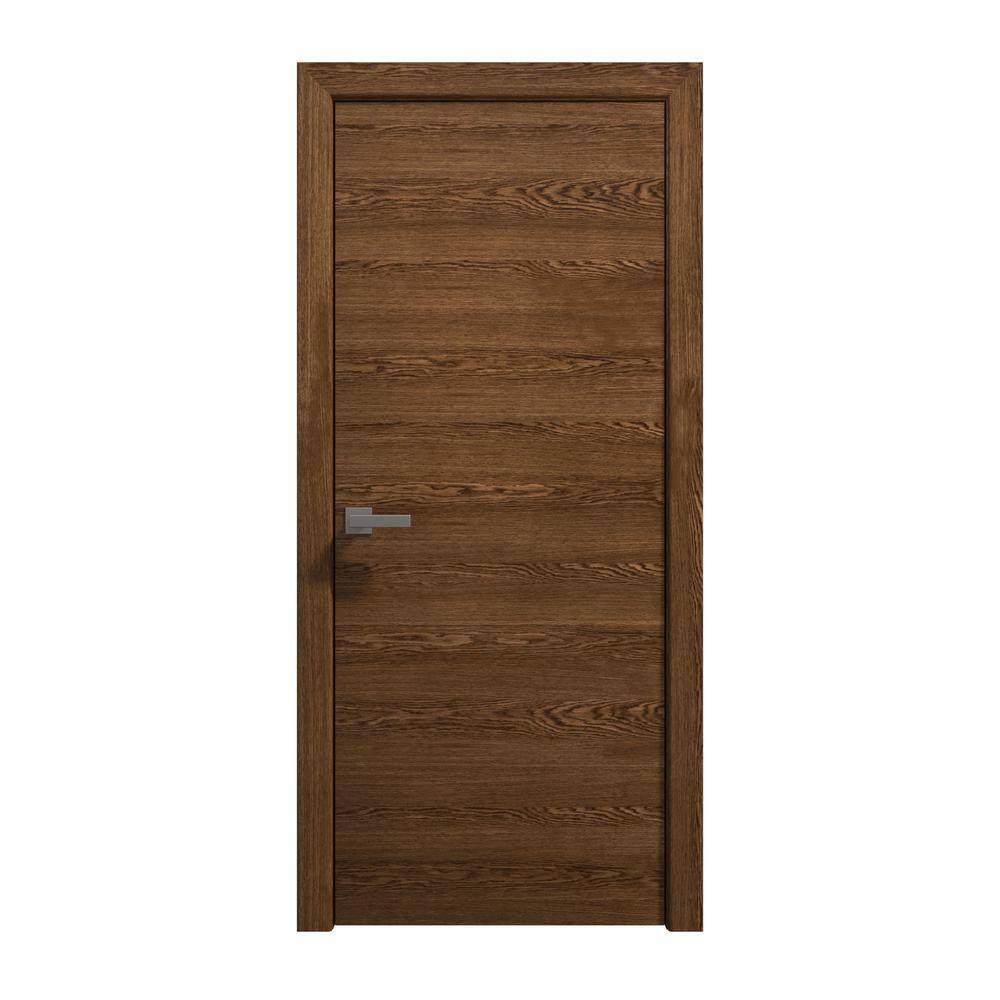 Sartodoors 28 in. x 96 in. Marble Oak Solid Wood Swing Door With ...
