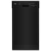 Whirlpool 18 in. Front Standard Built-In Dishwasher in Black with 5 ...