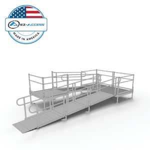 EZ-ACCESS PATHWAY 20 ft. Straight Aluminum Wheelchair Ramp Kit with ...