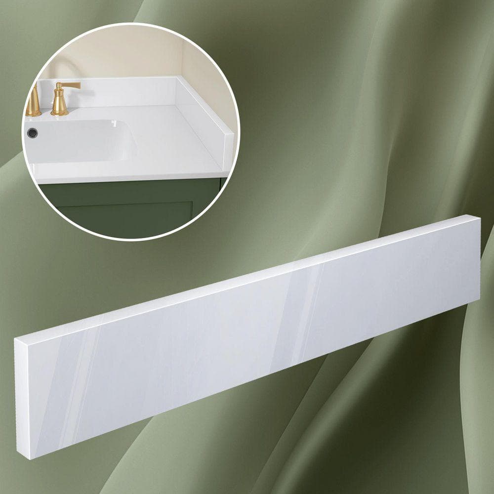 NTQ Nmki 21 in. Solid Surface Vanity Sidesplash Bathroom Vanity Side ...