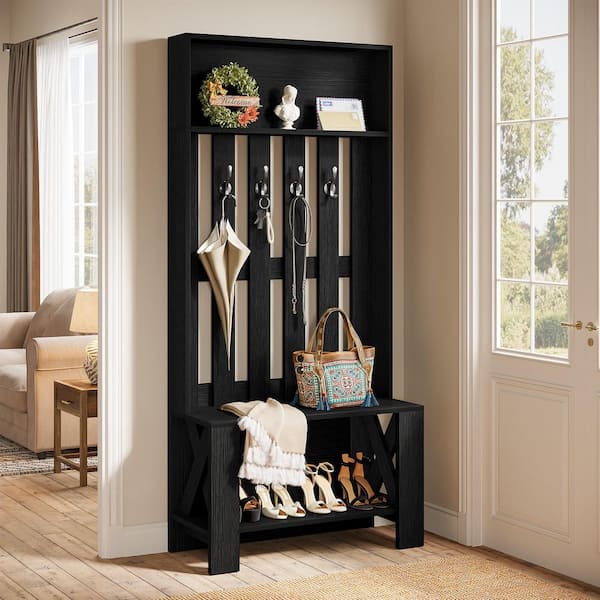 Black - 22-32 in. - Hall Trees - The Home Depot