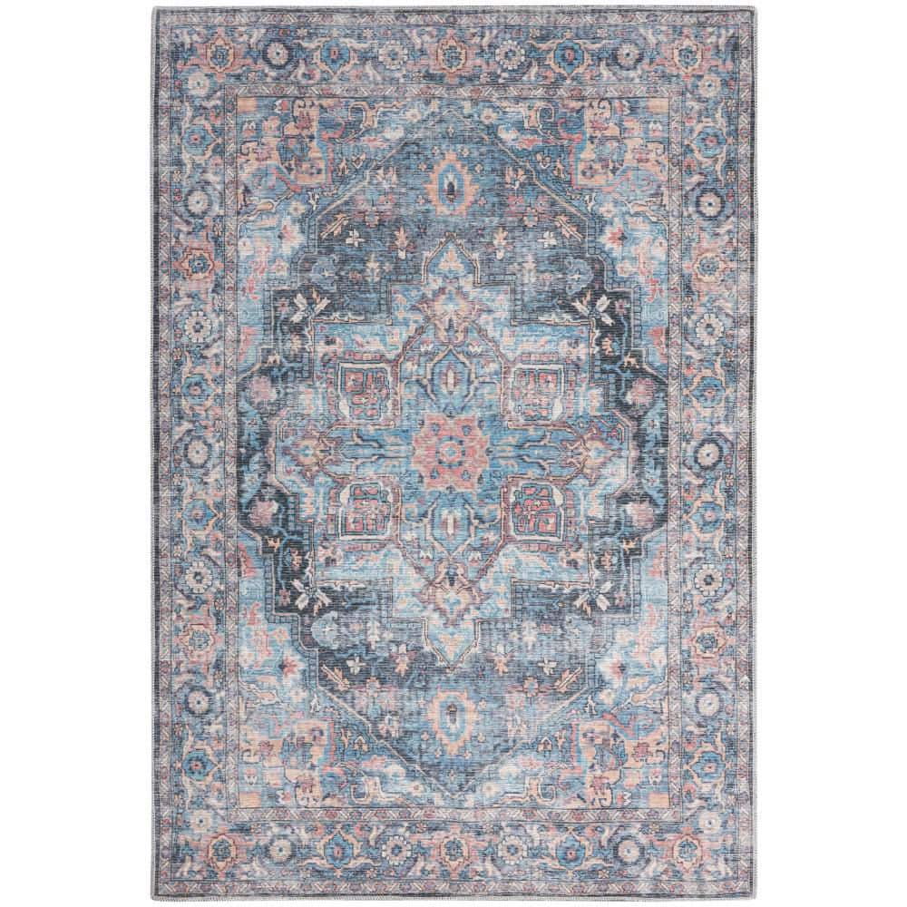 57 GRAND BY NICOLE CURTIS 57 Grand Machine Washable Light Blue Multi 6 ...