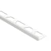 Schluter Jolly Matte White Textured Color-Coated Aluminum 0.375 in. x ...