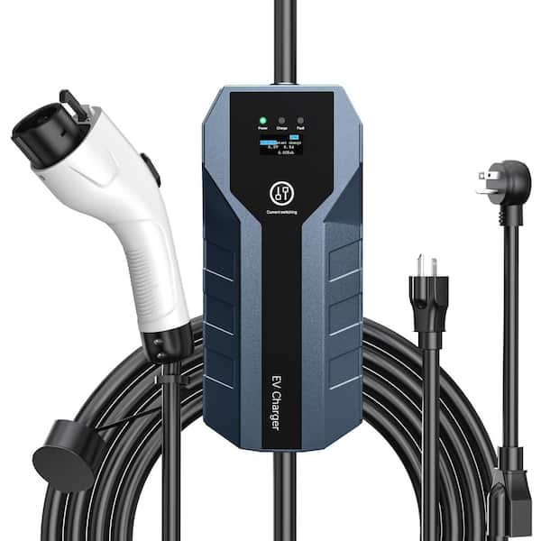 Ahfiwaso 20ft 110-240 Volt Portable Electric Car Charger Level 1 and 2 ...