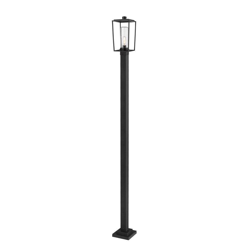 Sheridan 1-Light Black 111.25 in. Aluminum Hardwired Outdoor Weather ...