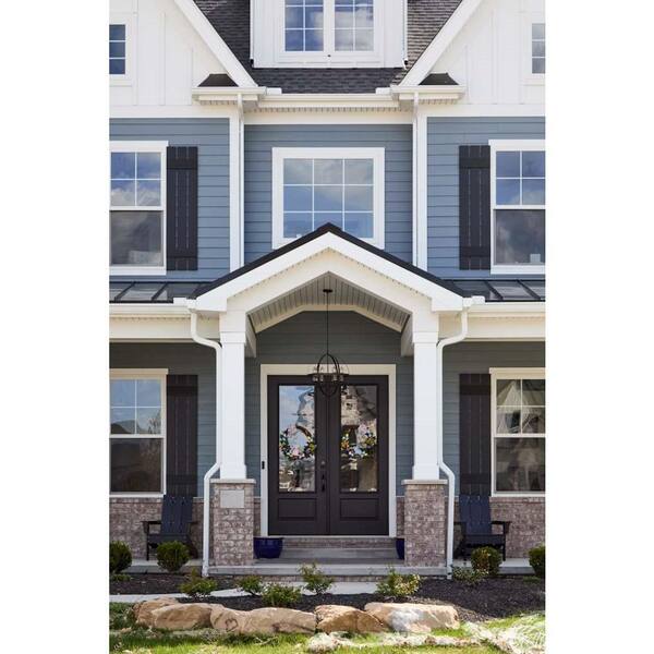 12 in. x 5 ft. Premium Square PVC Column Wrap Kit-Modern Series ...